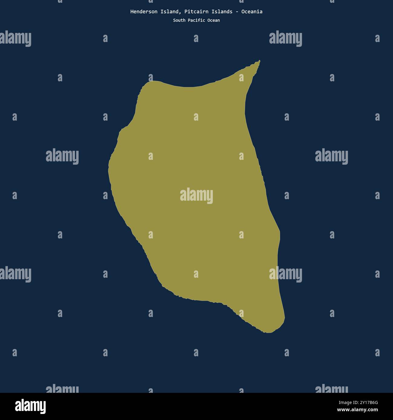 Shape of Henderson Island in the South Pacific Ocean, belonging to ...