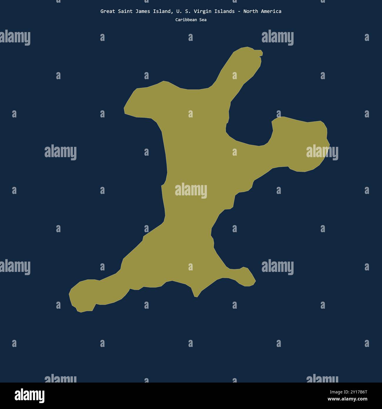 Shape of Great Saint James Island in the Caribbean Sea, belonging to U ...