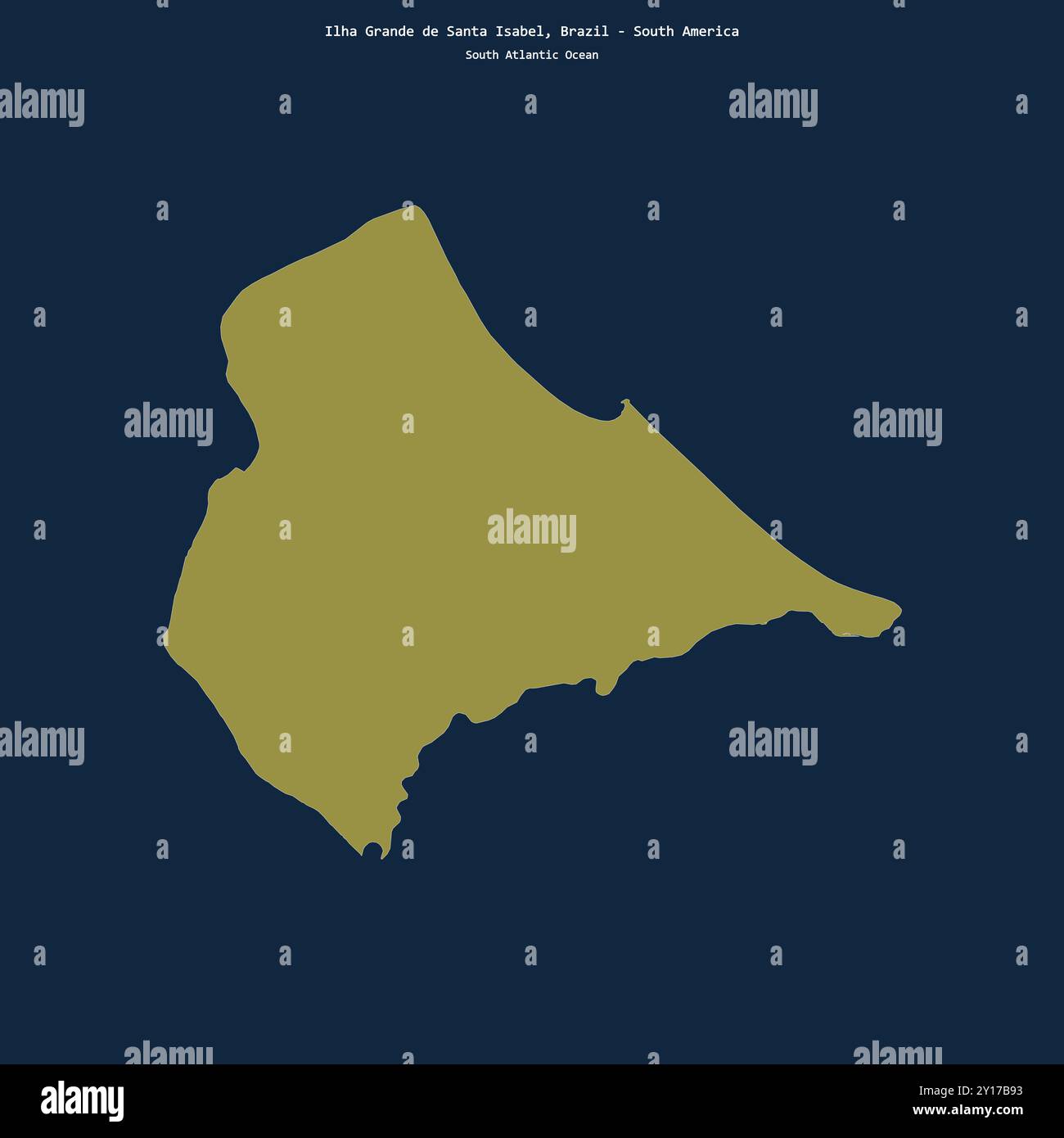 Shape of Ilha Grande de Santa Isabel in the South Atlantic Ocean ...