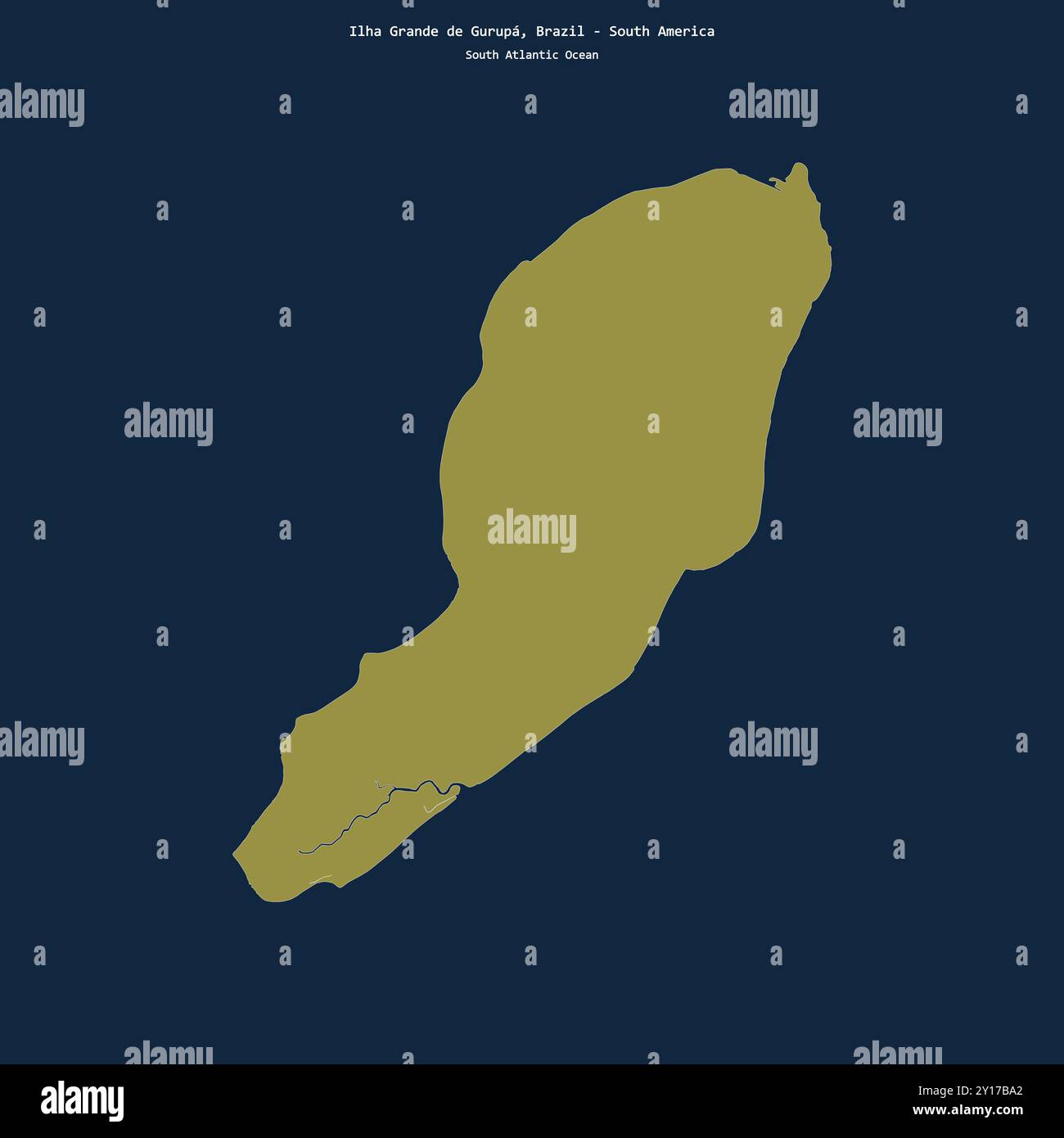 Shape of Ilha Grande de Gurupa in the South Atlantic Ocean, belonging ...