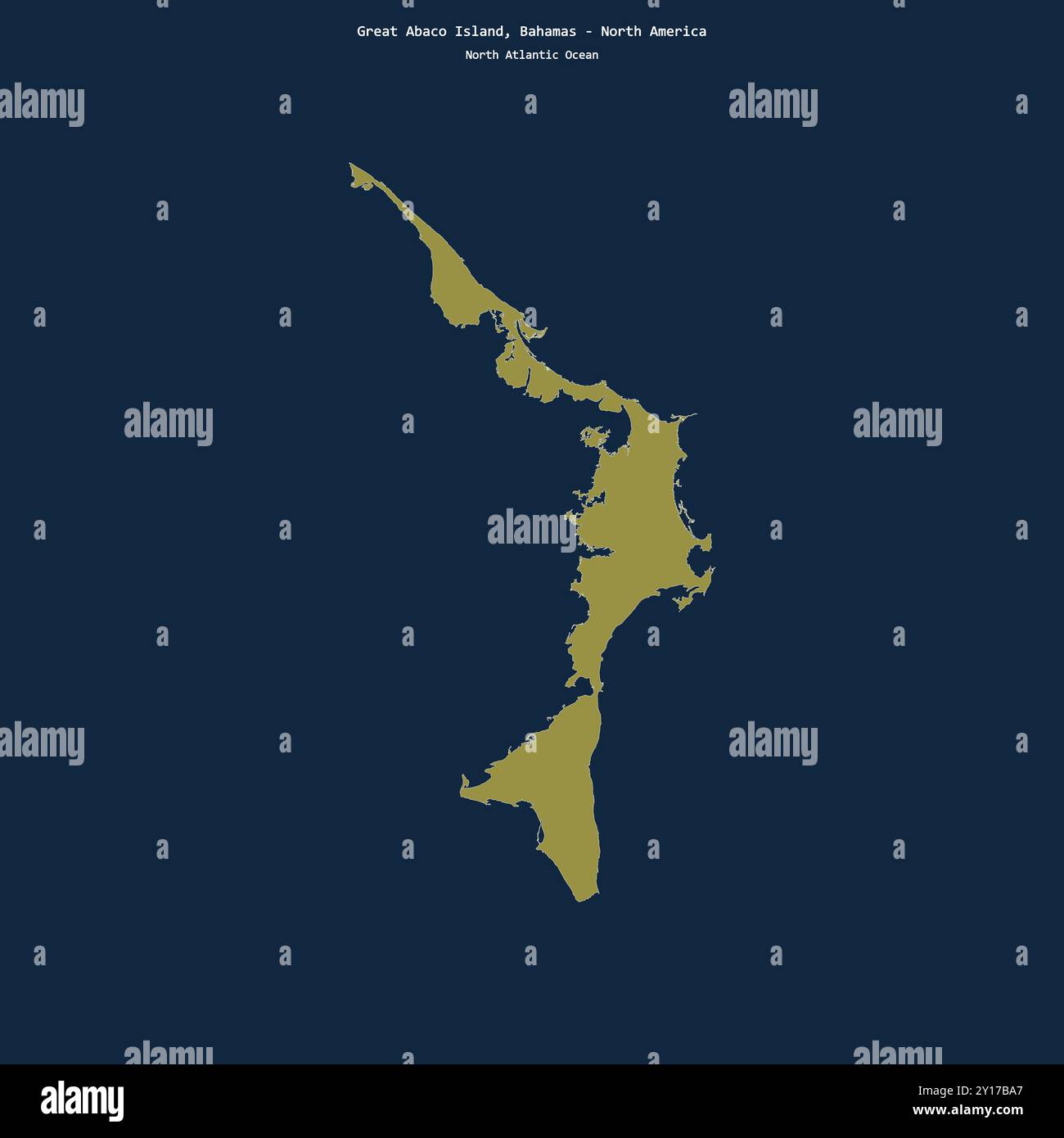 Shape of Great Abaco Island in the North Atlantic Ocean, belonging to ...