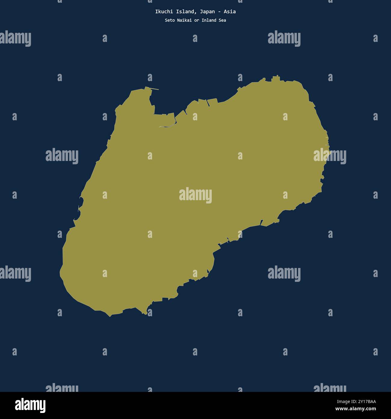 Shape of Ikuchi Island in the Seto Naikai or Inland Sea, belonging to ...