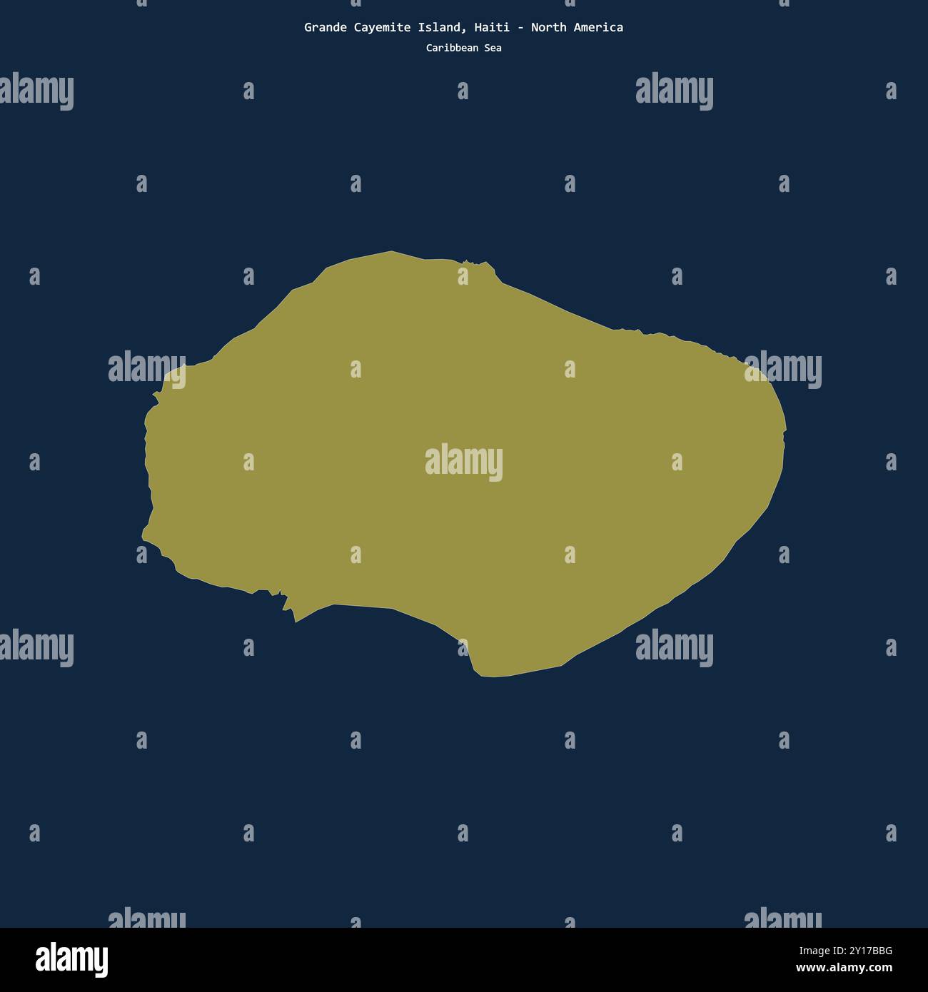 Shape of Grande Cayemite Island in the Caribbean Sea, belonging to ...