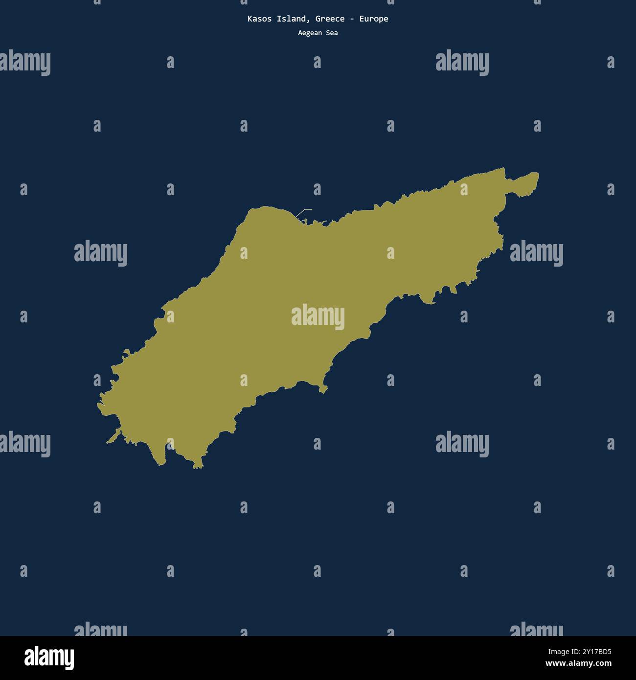 Shape of Kasos Island in the Aegean Sea, belonging to Greece Stock ...