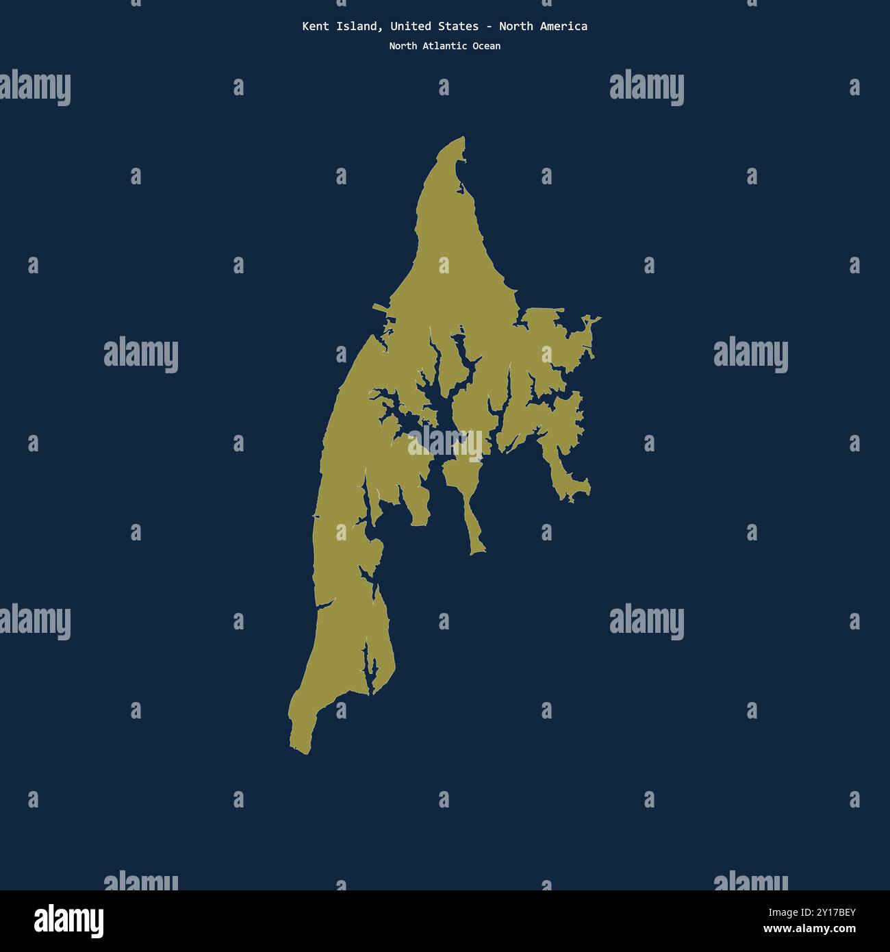Shape of Kent Island in the North Atlantic Ocean, belonging to United ...