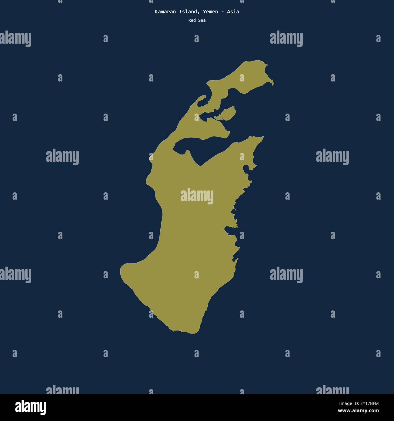 Shape of Kamaran Island in the Red Sea, belonging to Yemen Stock Photo ...