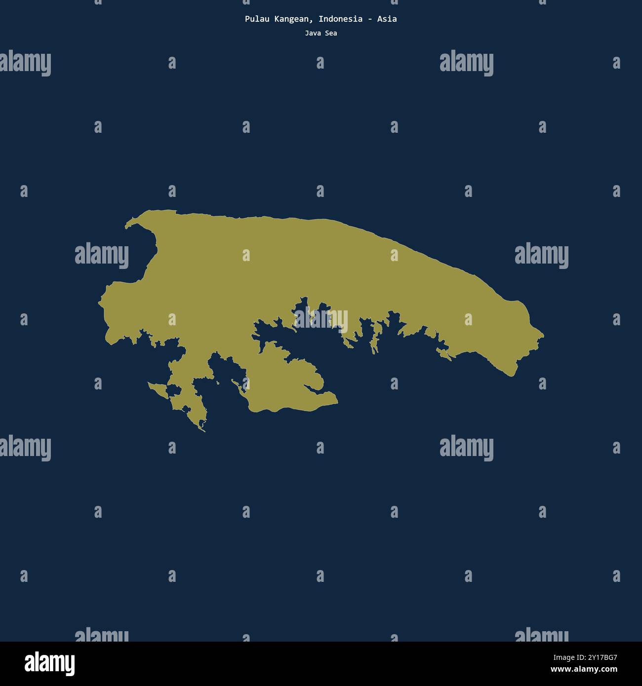 Shape of Pulau Kangean in the Java Sea, belonging to Indonesia Stock ...