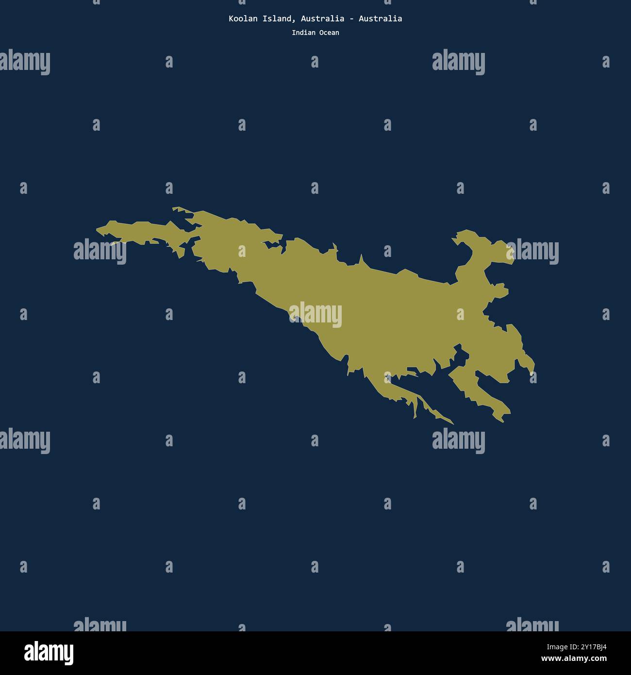Shape of Koolan Island in the Indian Ocean, belonging to Australia ...