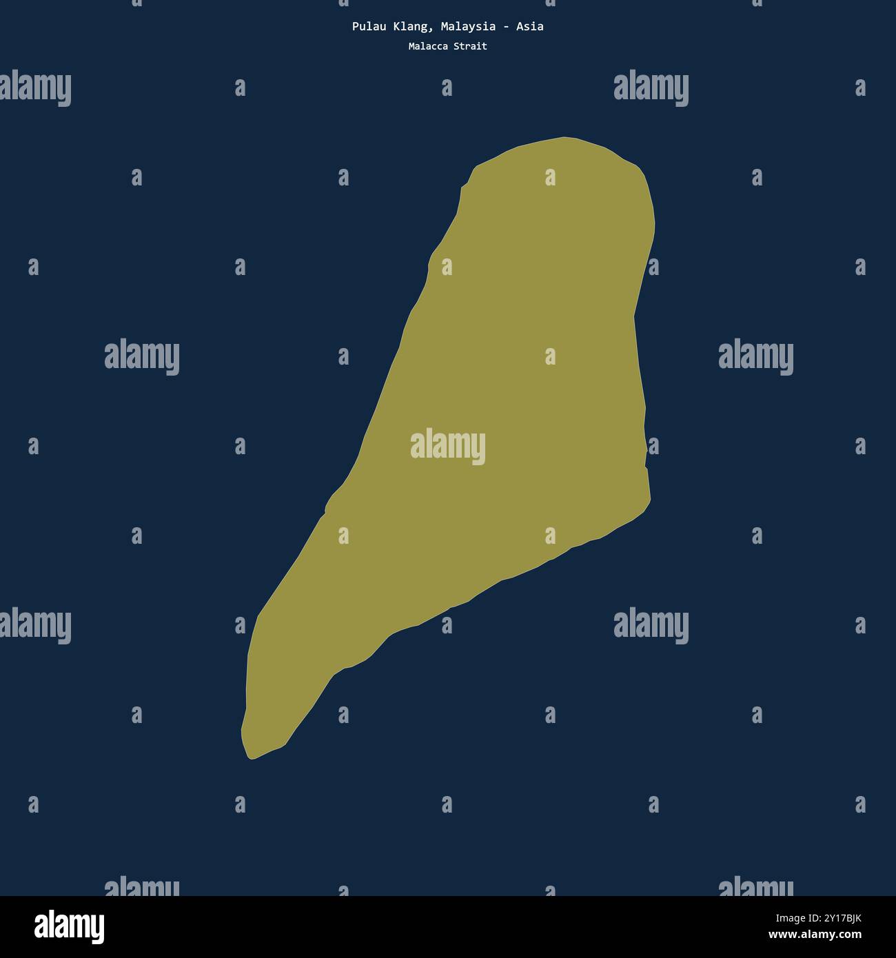 Shape of Pulau Klang in the Malacca Strait, belonging to Malaysia Stock ...