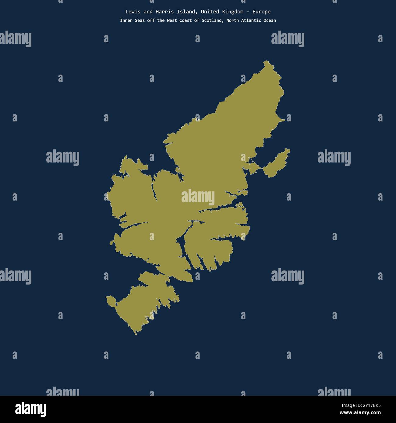 Shape of Lewis and Harris Island in the North Atlantic Ocean, belonging ...