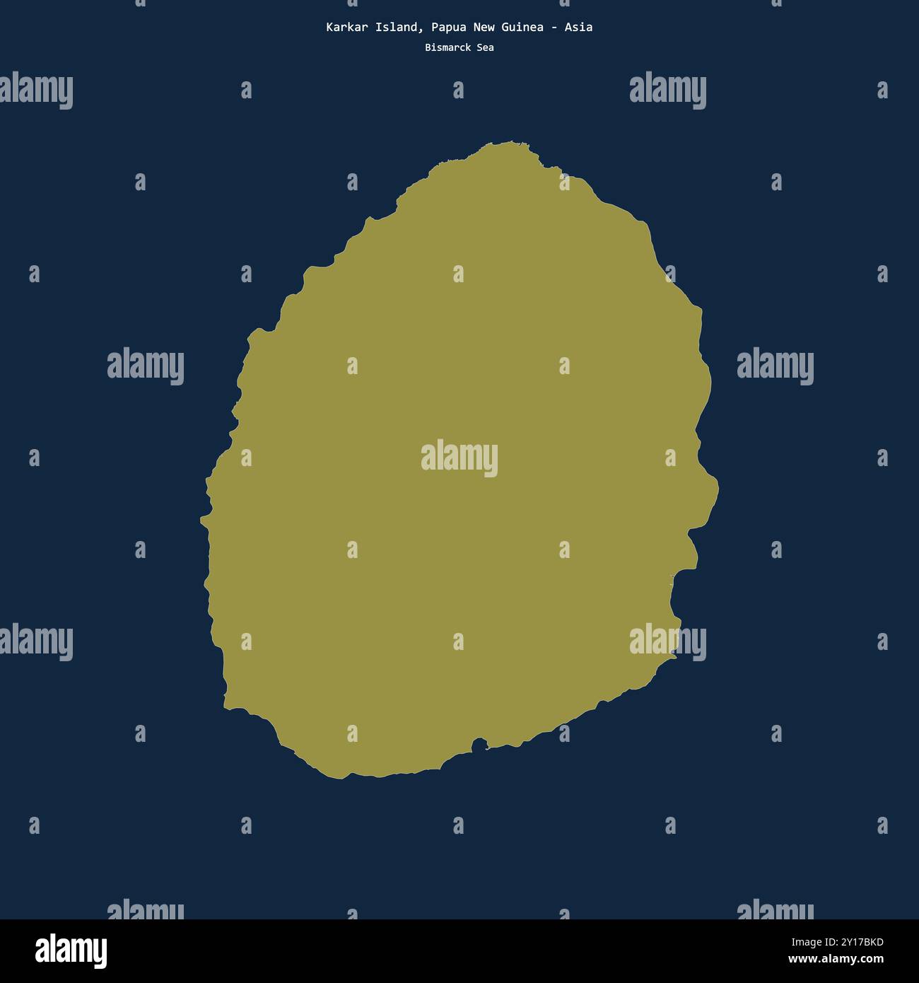 Shape of Karkar Island in the Bismarck Sea, belonging to Papua New ...
