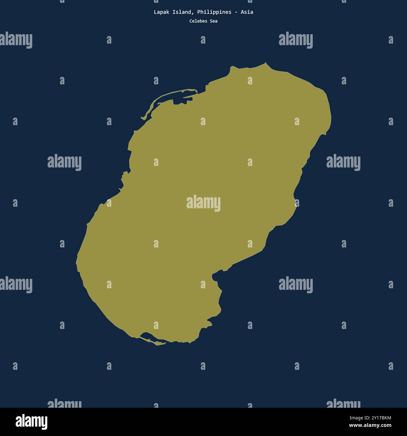Shape of Lapak Island in the Celebes Sea, belonging to Philippines ...
