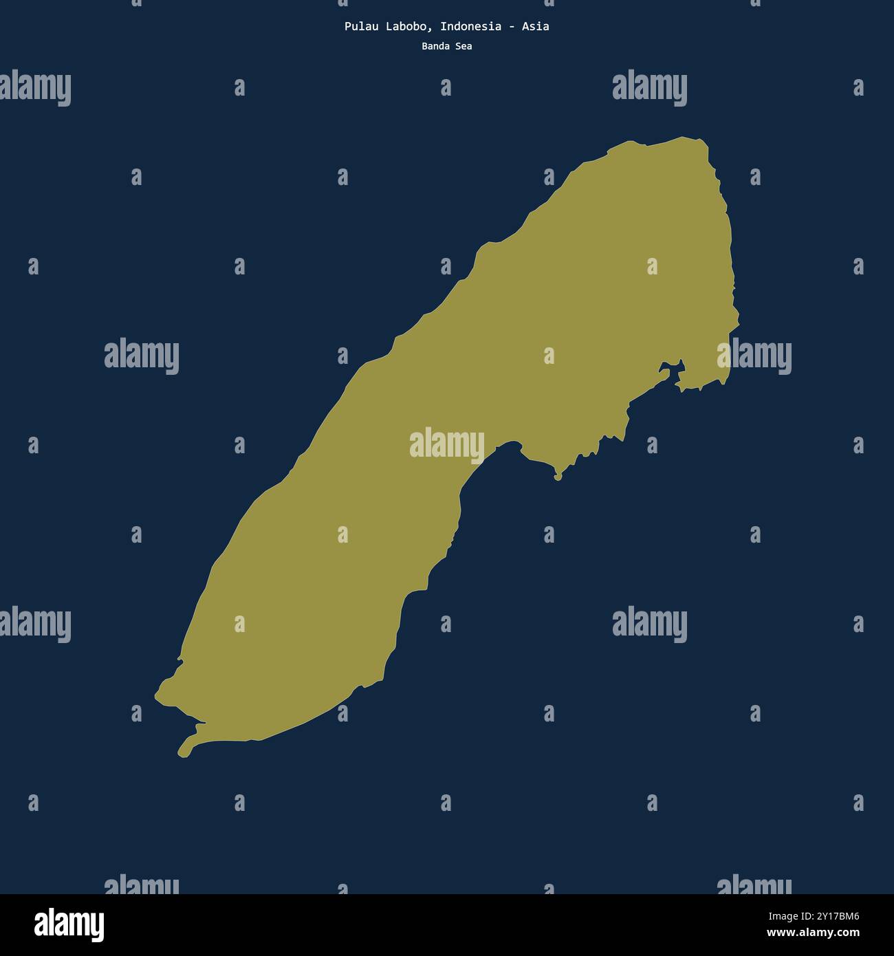 Shape of Pulau Labobo in the Banda Sea, belonging to Indonesia Stock ...