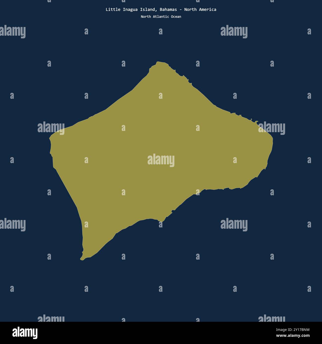 Shape of Little Inagua Island in the North Atlantic Ocean, belonging to ...