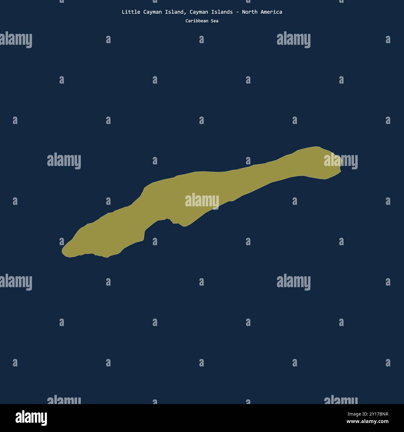 Shape of Little Cayman Island in the Caribbean Sea, belonging to Cayman ...