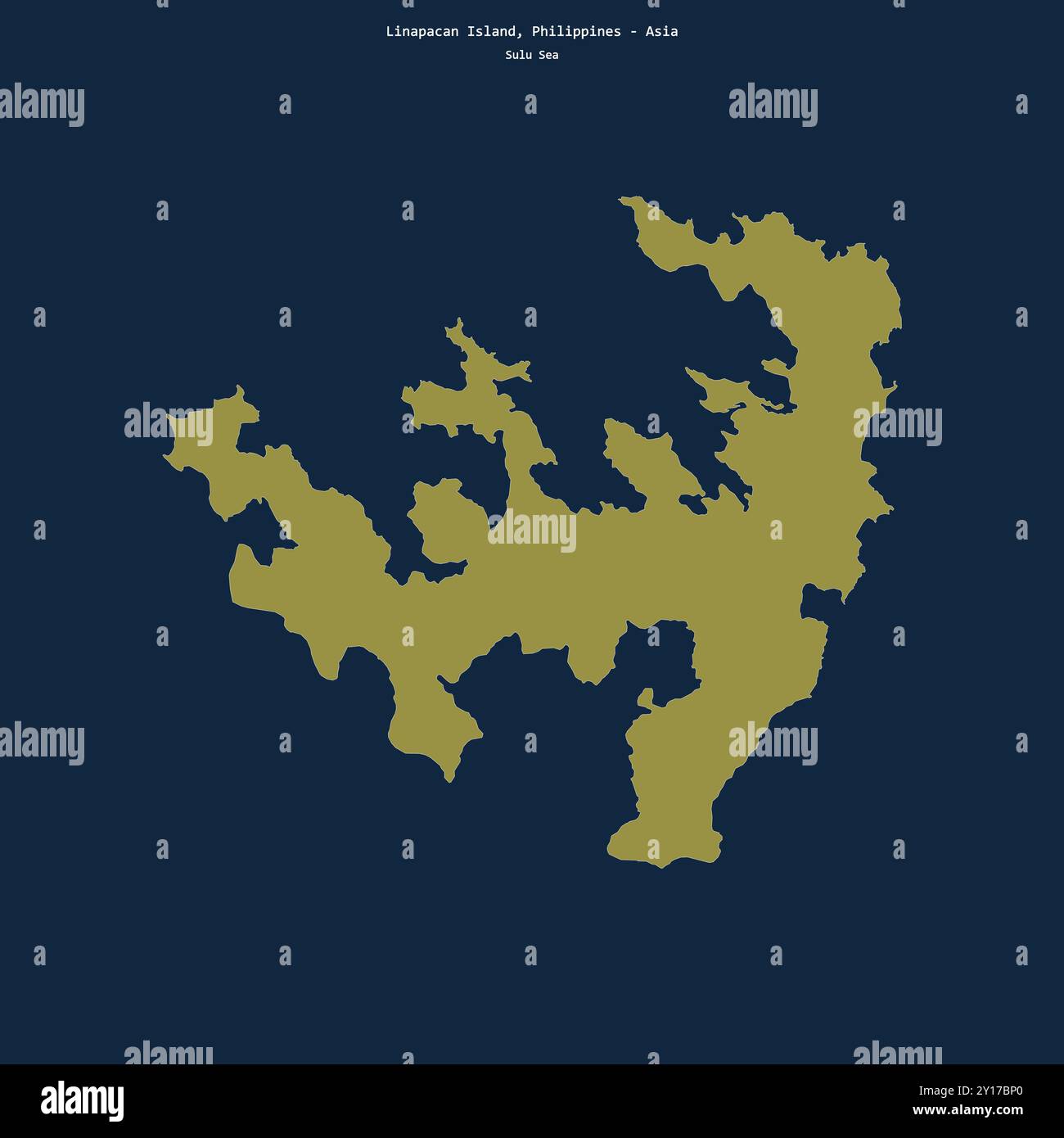 Shape of Linapacan Island in the Sulu Sea, belonging to Philippines ...