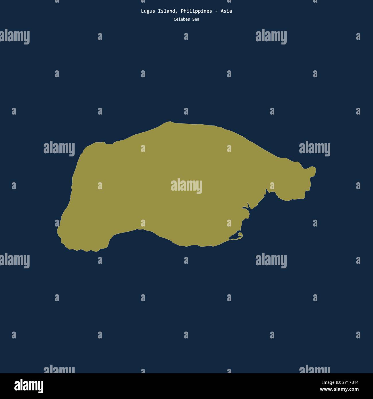 Shape of Lugus Island in the Celebes Sea, belonging to Philippines ...