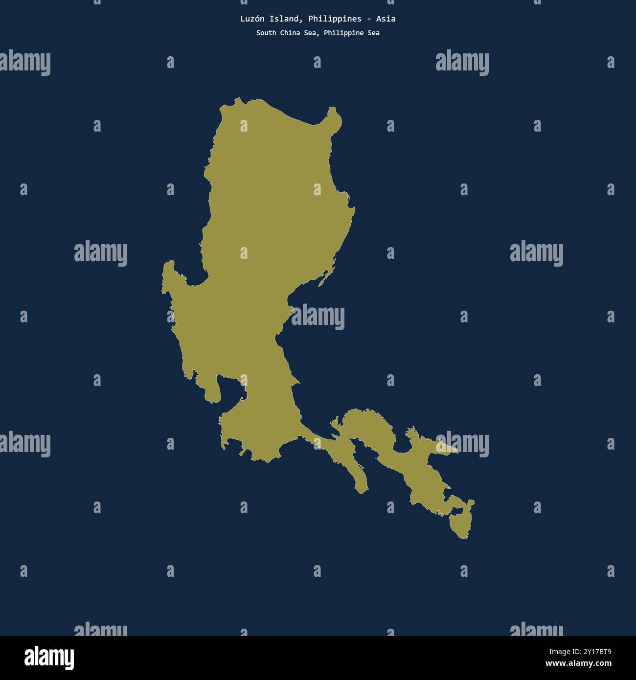 Shape of Luzon Island in the Philippine Sea, belonging to Philippines ...