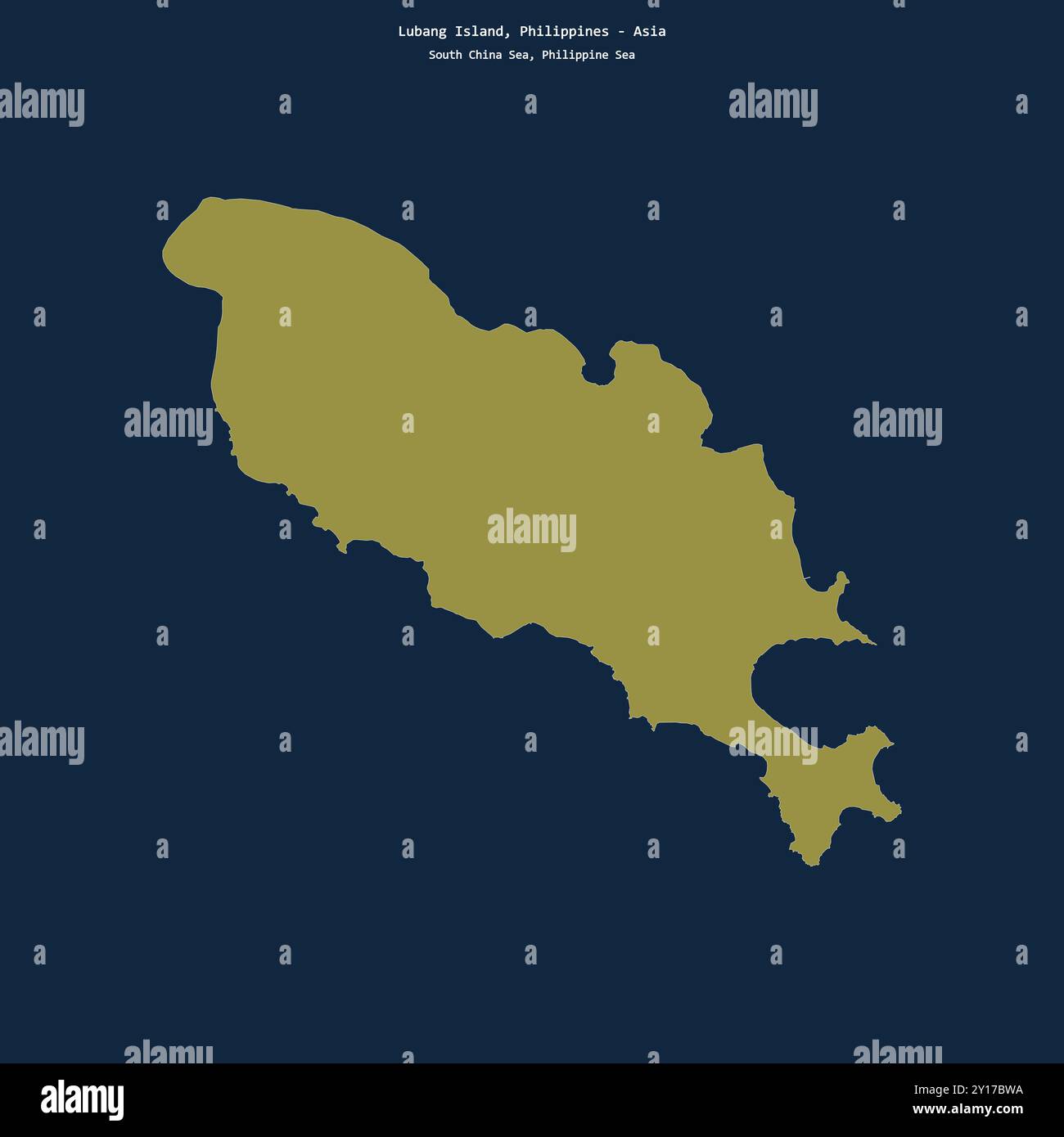 Shape of Lubang Island in the Philippine Sea, belonging to Philippines ...