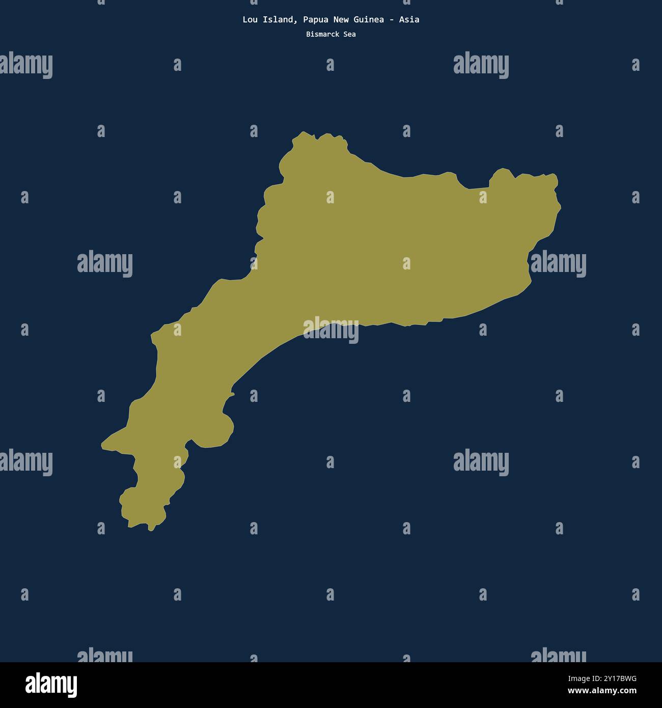 Shape of Lou Island in the Bismarck Sea, belonging to Papua New Guinea ...