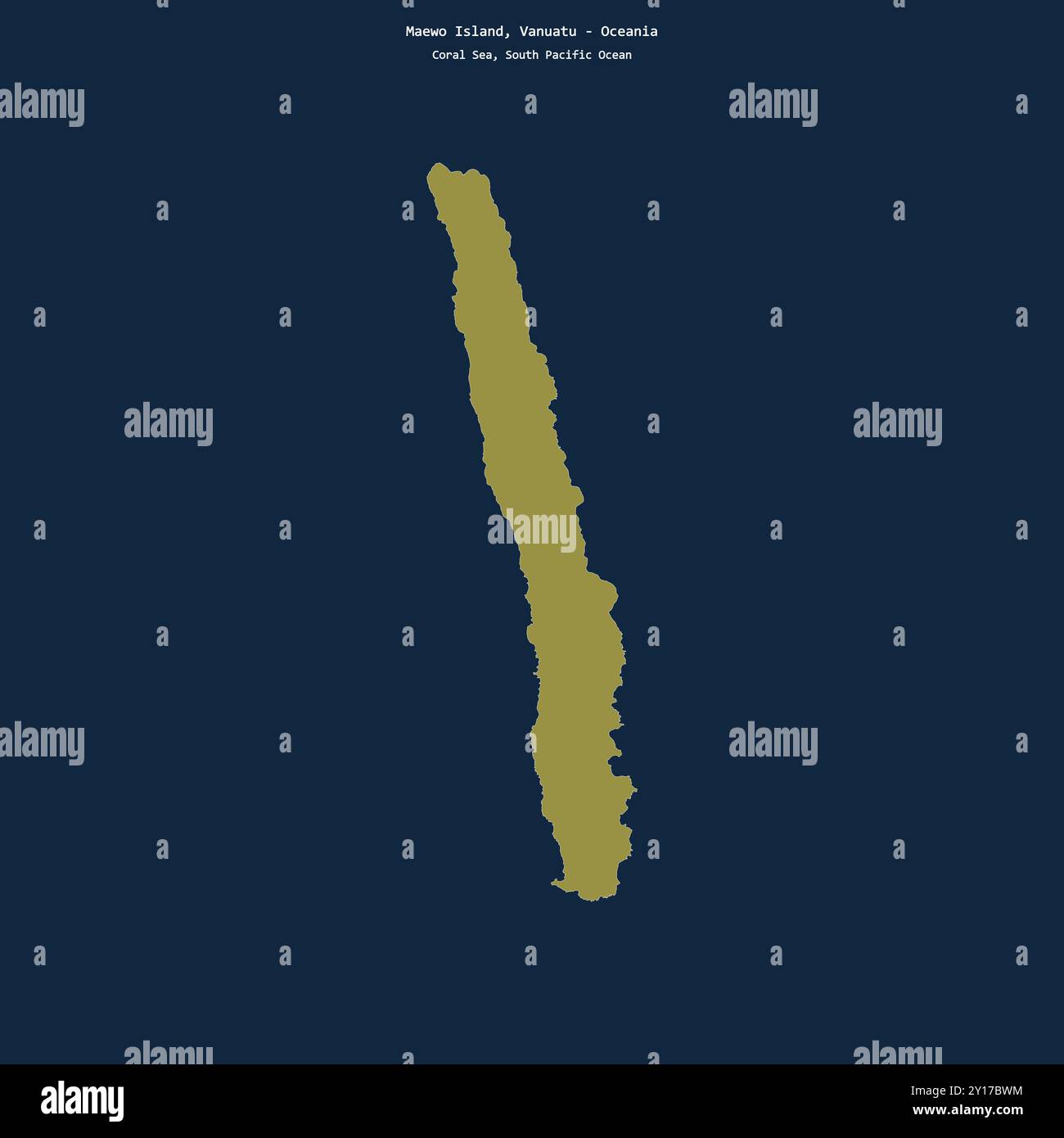 Shape of Maewo Island in the Coral Sea, belonging to Vanuatu Stock ...