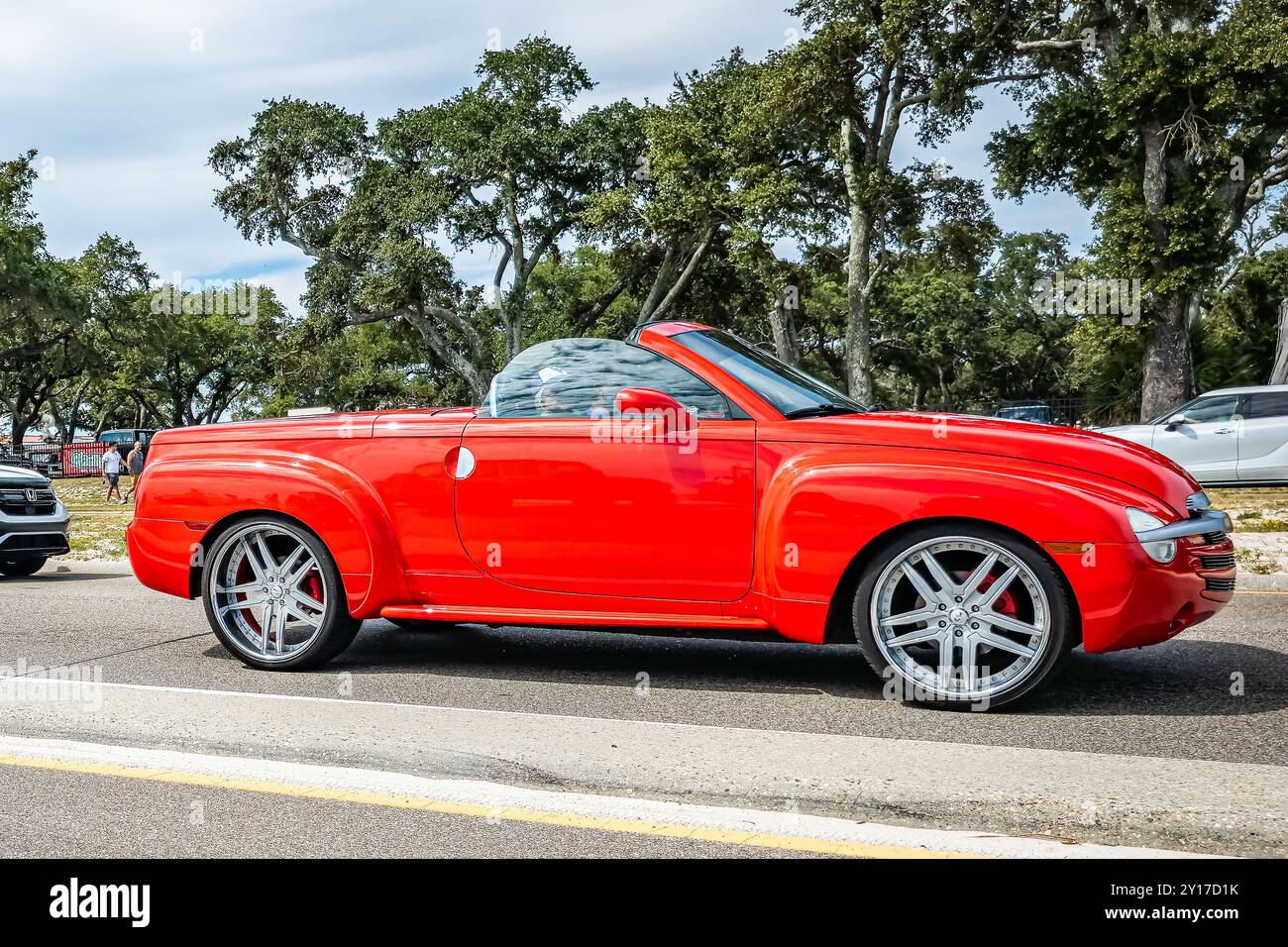 Gulfport, MS - October 07, 2023: Wide angle front corner view of a 2005 ...