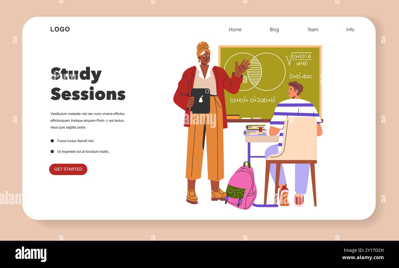 Freshman Year concept. A student engages in a tutorial session with a ...