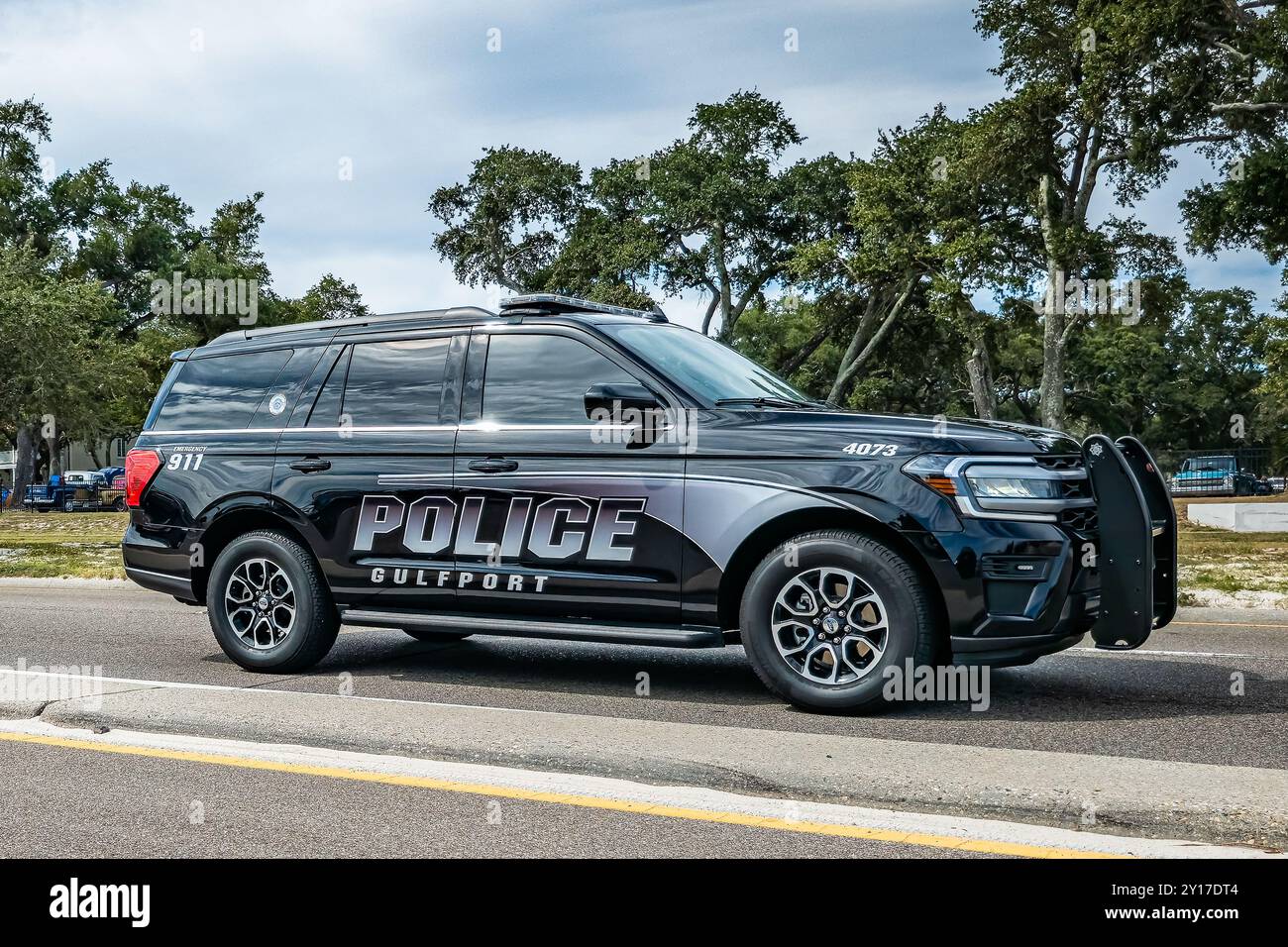 Gulfport, MS - October 07, 2023: Wide angle side view of a 2022 Ford ...