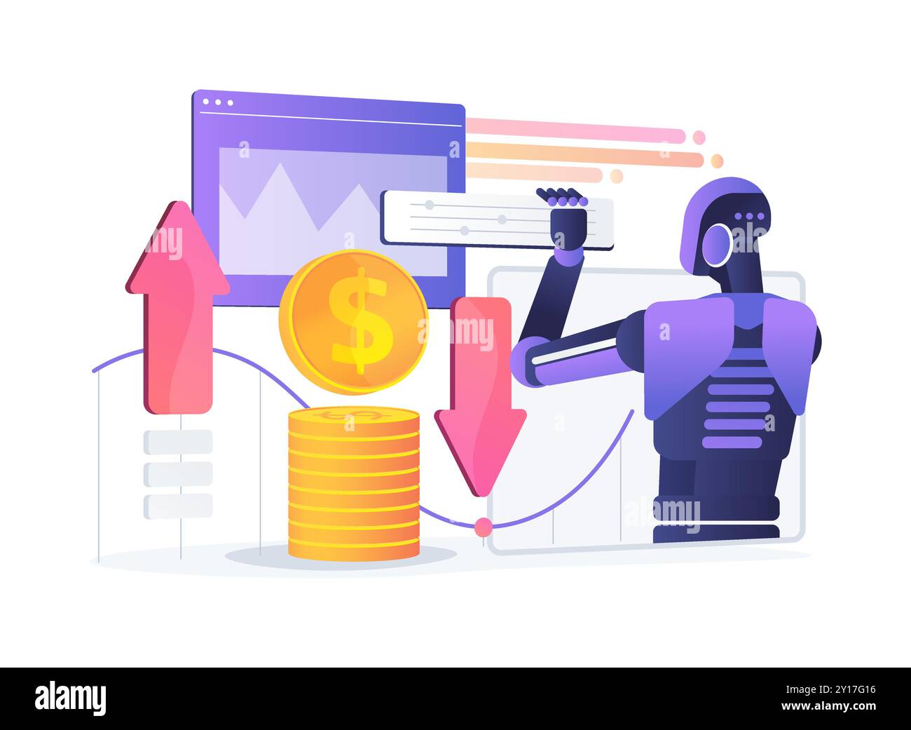 AI-Dictated Dynamic Pricing abstract concept vector illustration Stock ...