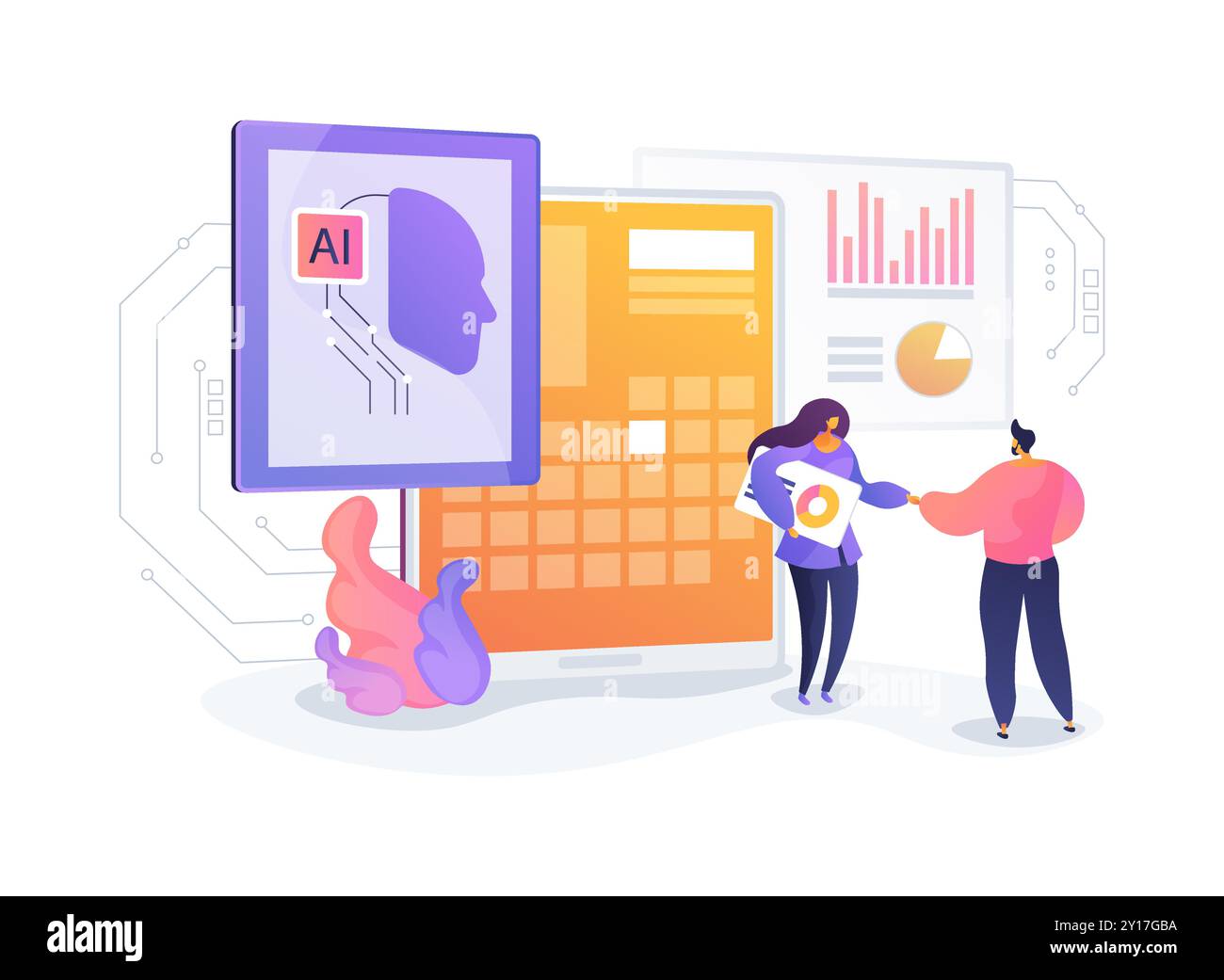 AI-Streamlined Sales Appointment Support abstract concept vector illustration Stock Vector Image ...