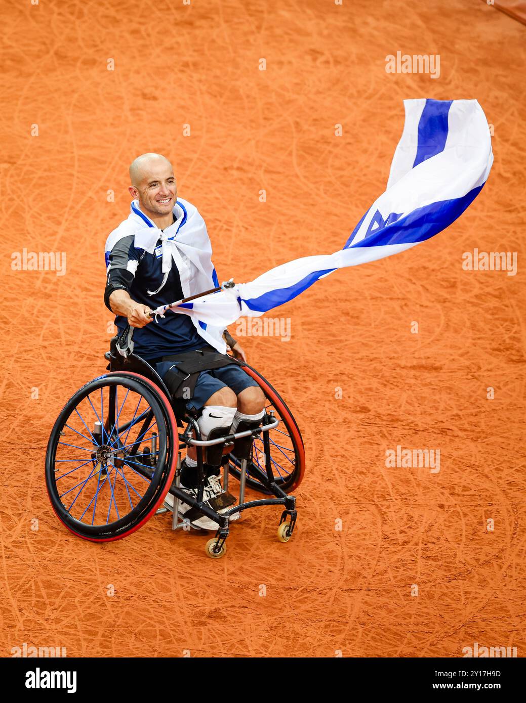 Paris, Sept. 5, 2024, Paralympics wheelchair tennis event. Guy Sasson ...