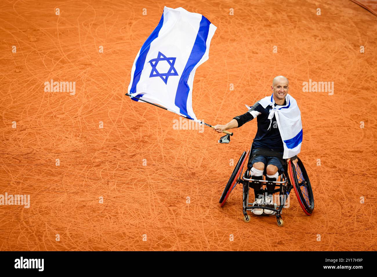 Paris, Sept. 5, 2024, Paralympics wheelchair tennis event. Guy Sasson ...
