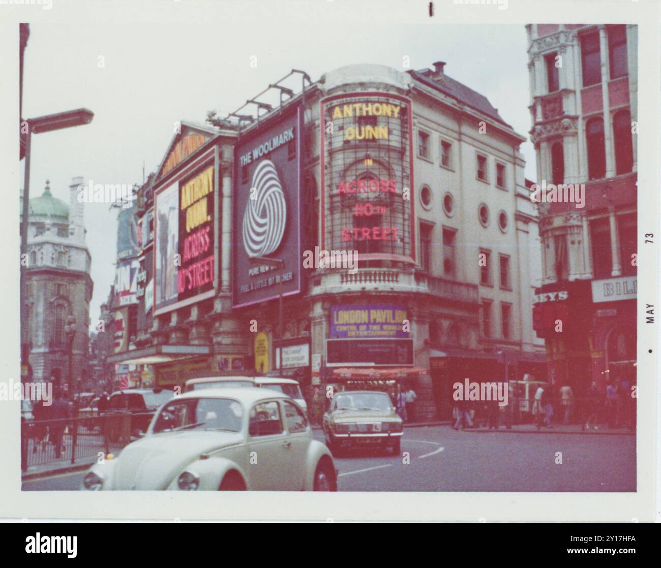 Vintage Scene of Piccadilly Circus, London, 1973, UK Stock Photo - Alamy