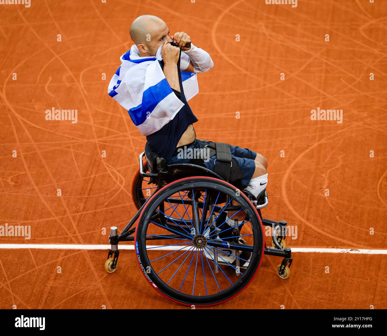 Paris, Sept. 5, 2024, Paralympics wheelchair tennis event. Guy Sasson ...