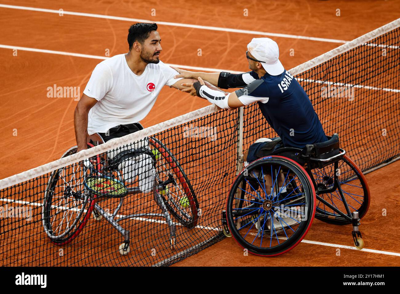 Paris, Sept. 5, 2024, Paralympics wheelchair tennis event. Guy Sasson ...
