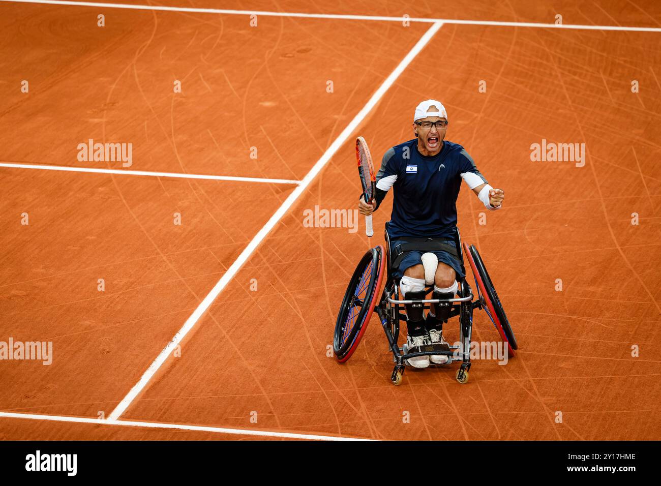 Paris, Sept. 5, 2024, Paralympics wheelchair tennis event. Guy Sasson ...