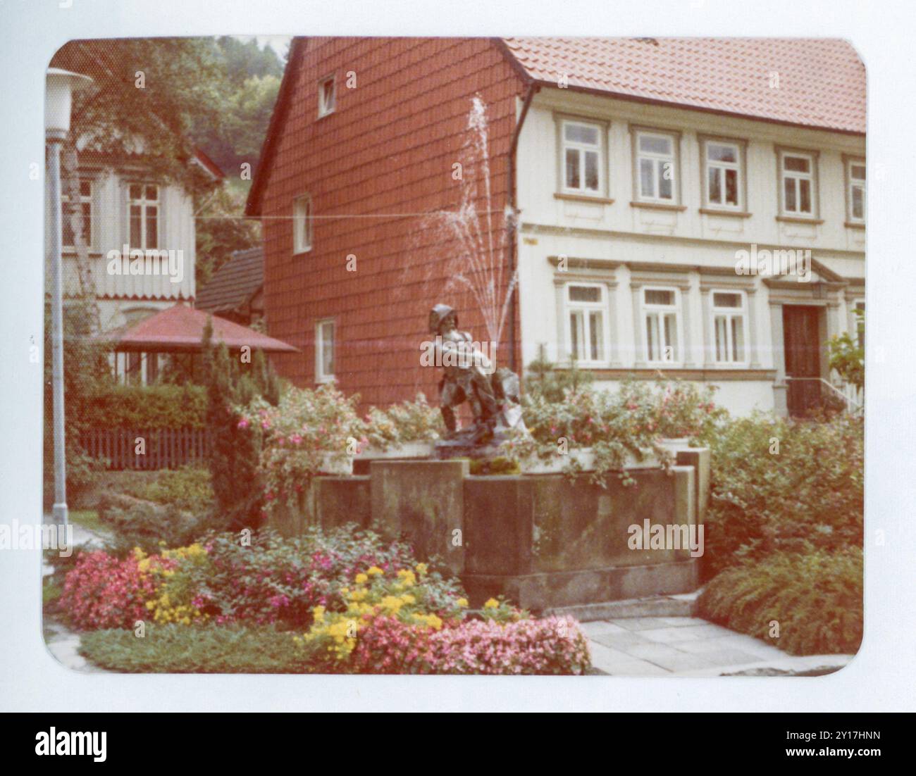 Vintage 1973 snapshot of Bad Grund, a picturesque town in West Germany ...