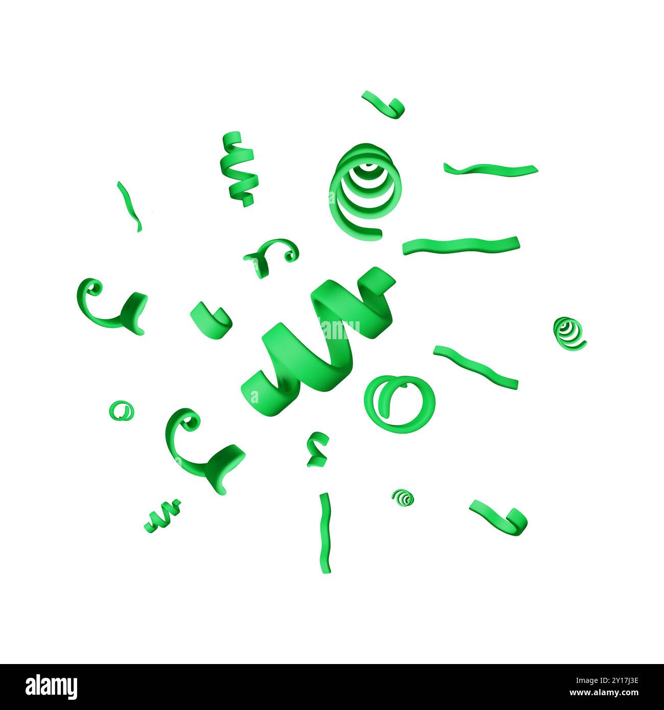 3d set of spiral confetti isolated on white Stock Vector Image & Art ...