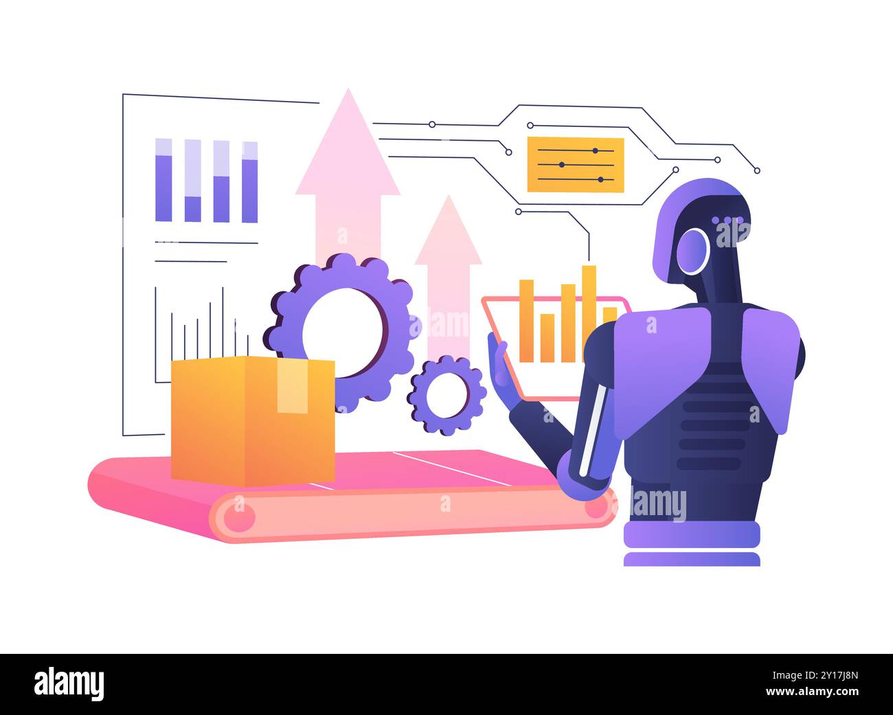 AI-Driven Production Efficiency abstract concept vector illustration ... AI-Driven Production Efficiency abstract concept vector illustration ...