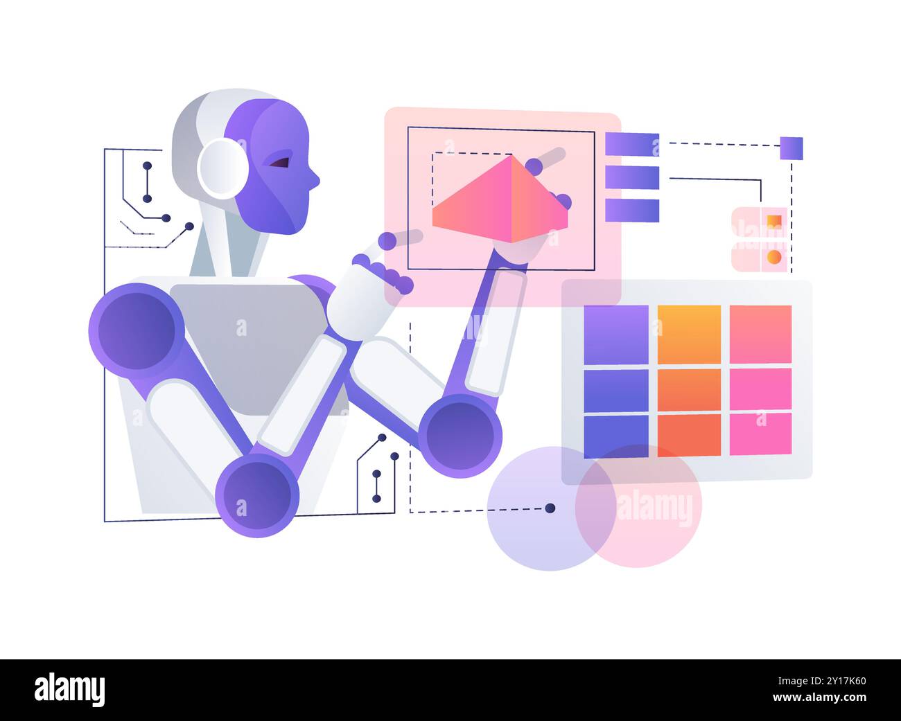 AI-Enhanced Product Design abstract concept vector illustration Stock ...