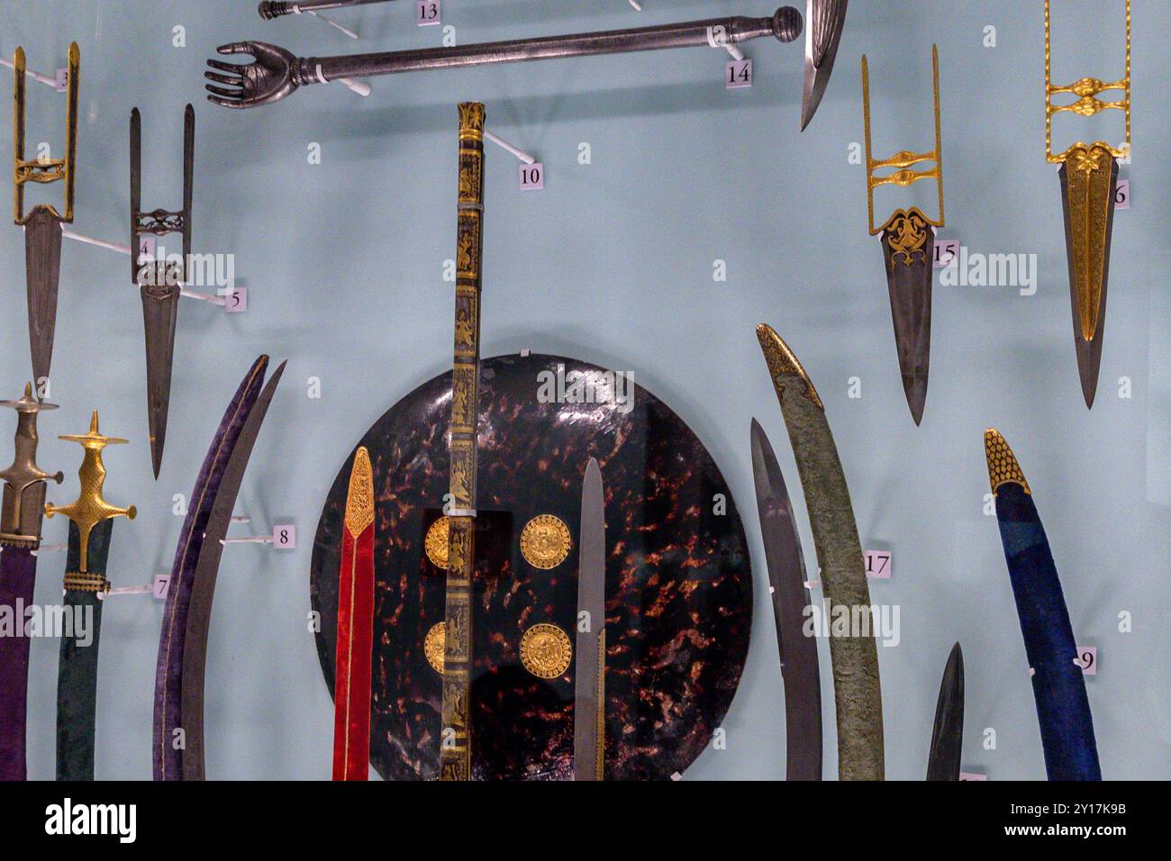 antique weapons for war fighting at indoor Stock Photo - Alamy