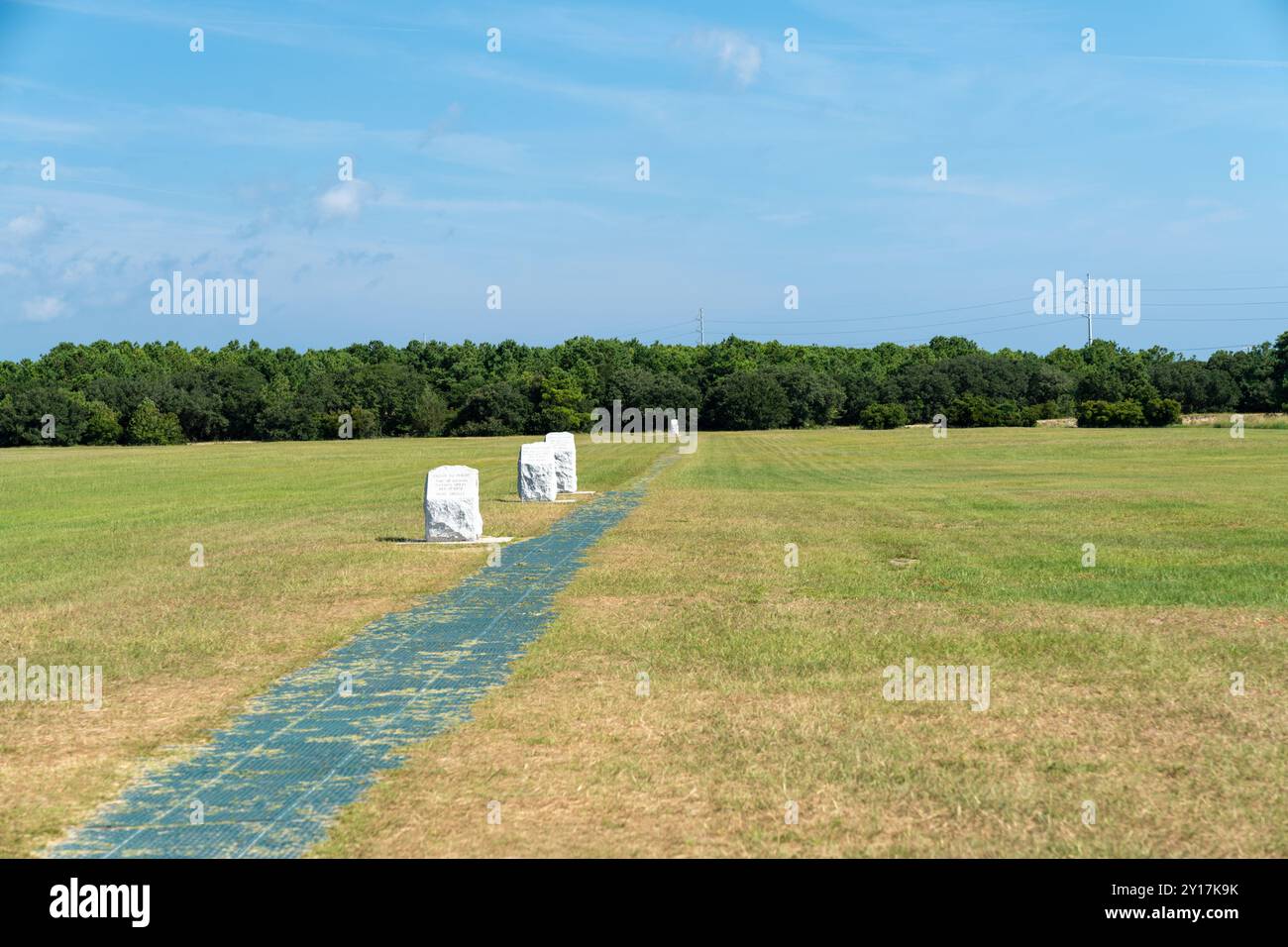 Path of the first flight with markers of where the planes landed ...