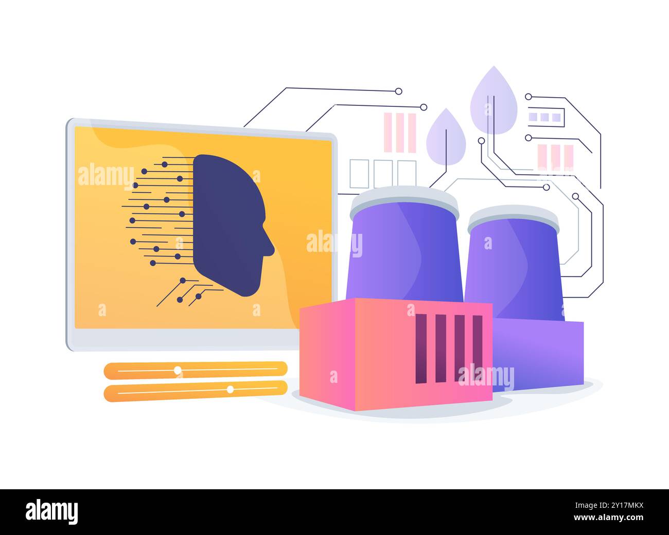AI-Optimized Sustainability abstract concept vector illustration Stock ...