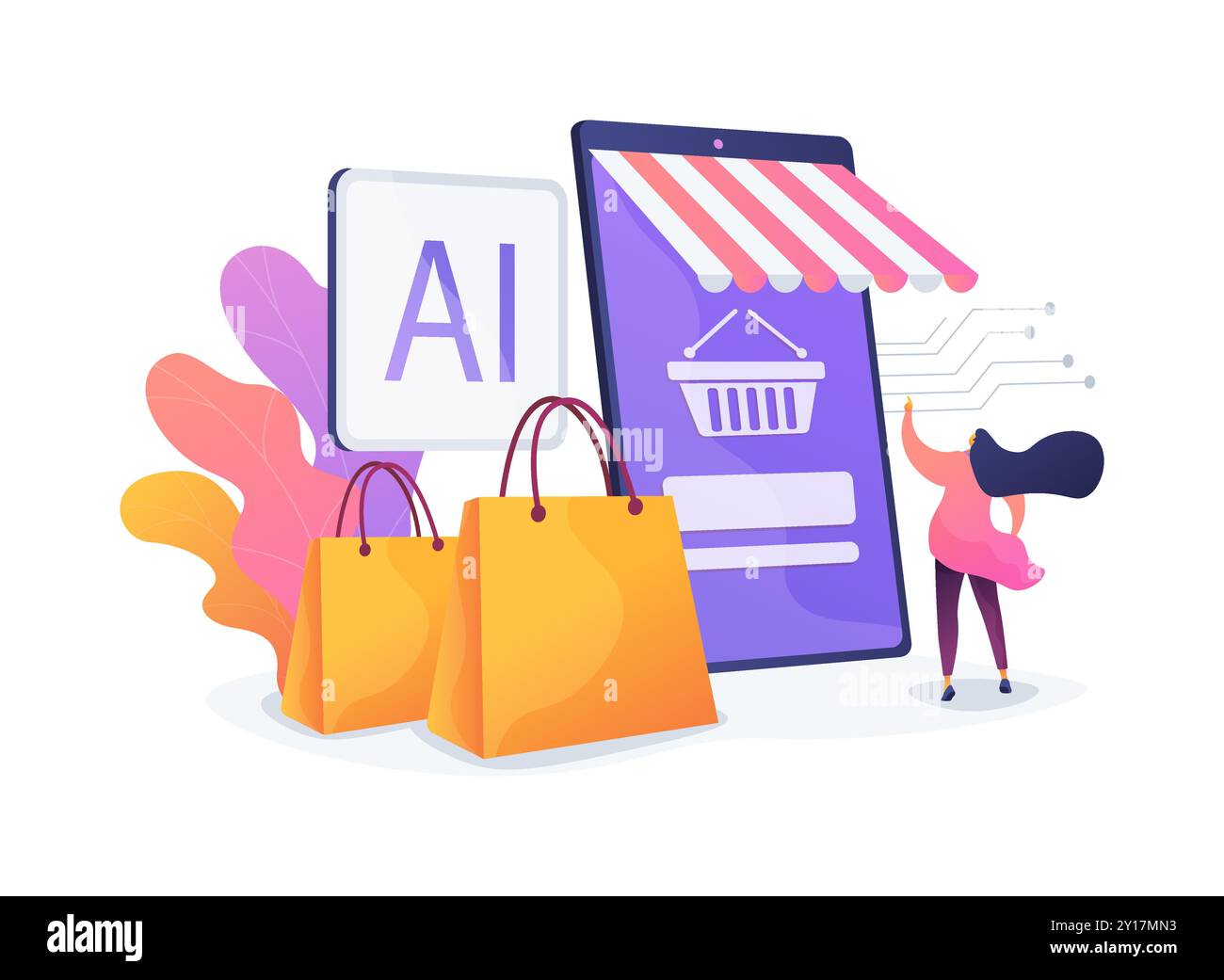 AI-Enhanced Personalized Shopping abstract concept vector illustration Stock Vector Image & Art ...