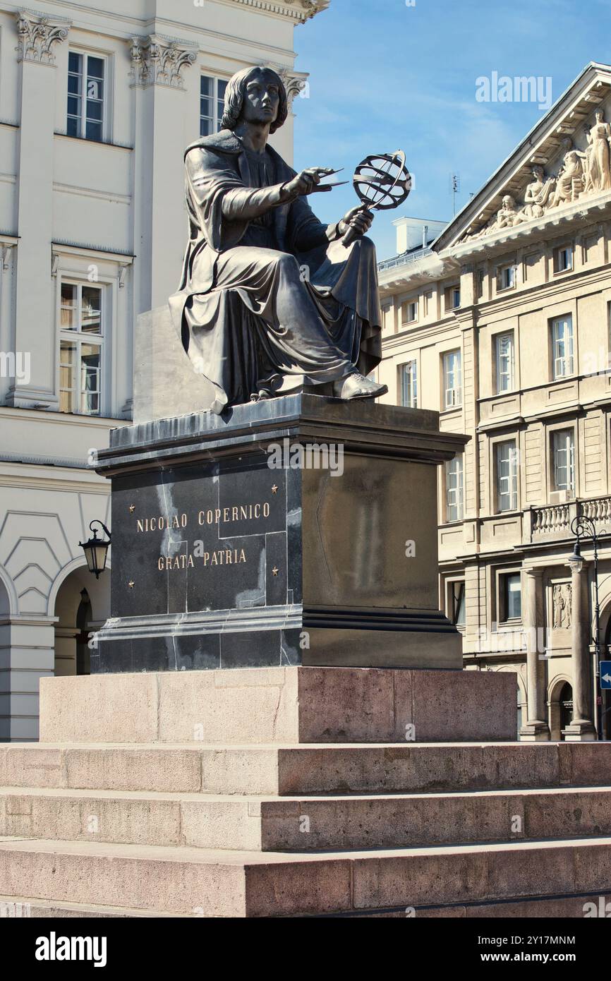 A majestic statue of Nicolaus Copernicus, the renowned astronomer ...