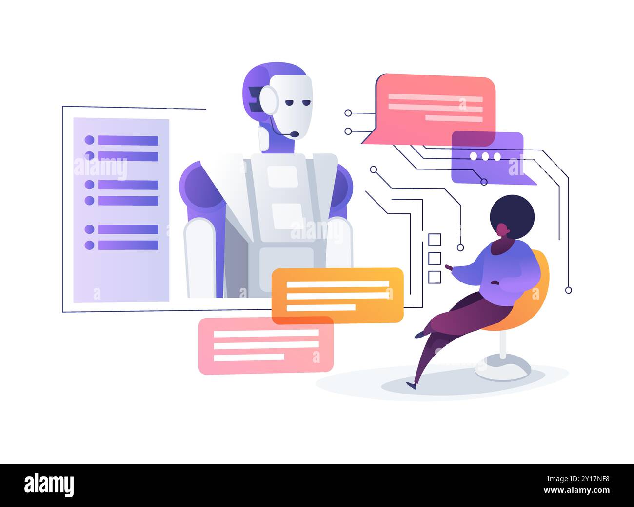 AI-Streamlined Customer Support abstract concept vector illustration ...