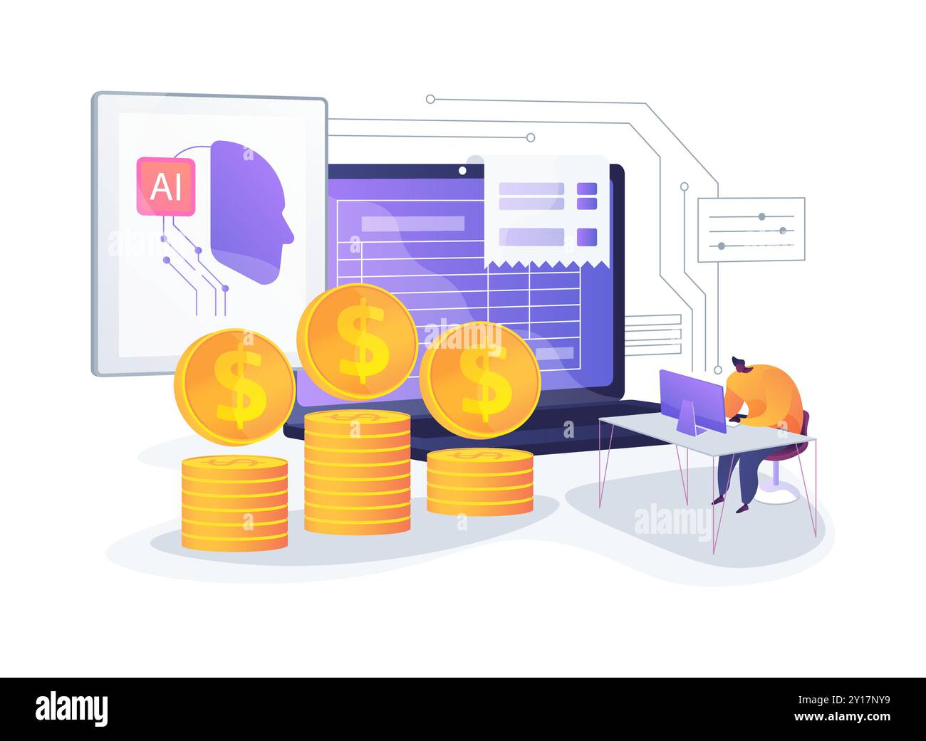 AI-Backed Dynamic Pricing abstract concept vector illustration Stock ... AI-Backed Dynamic Pricing abstract concept vector illustration Stock ...