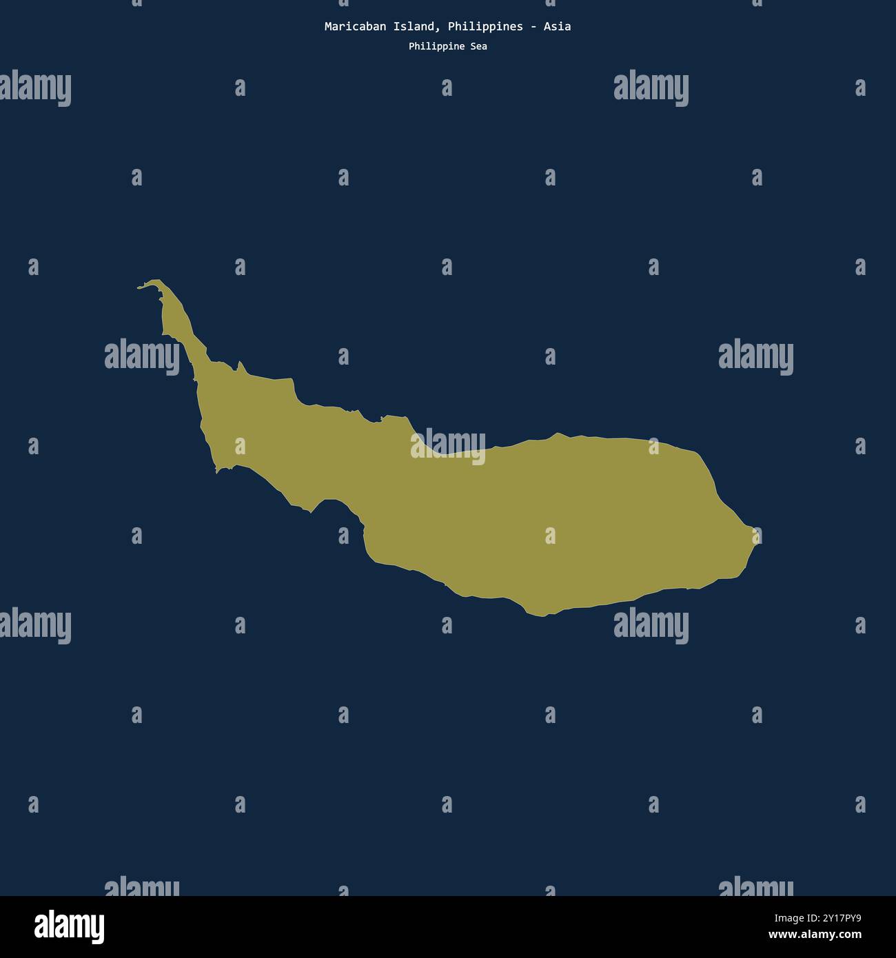 Shape of Maricaban Island in the Philippine Sea, belonging to ...