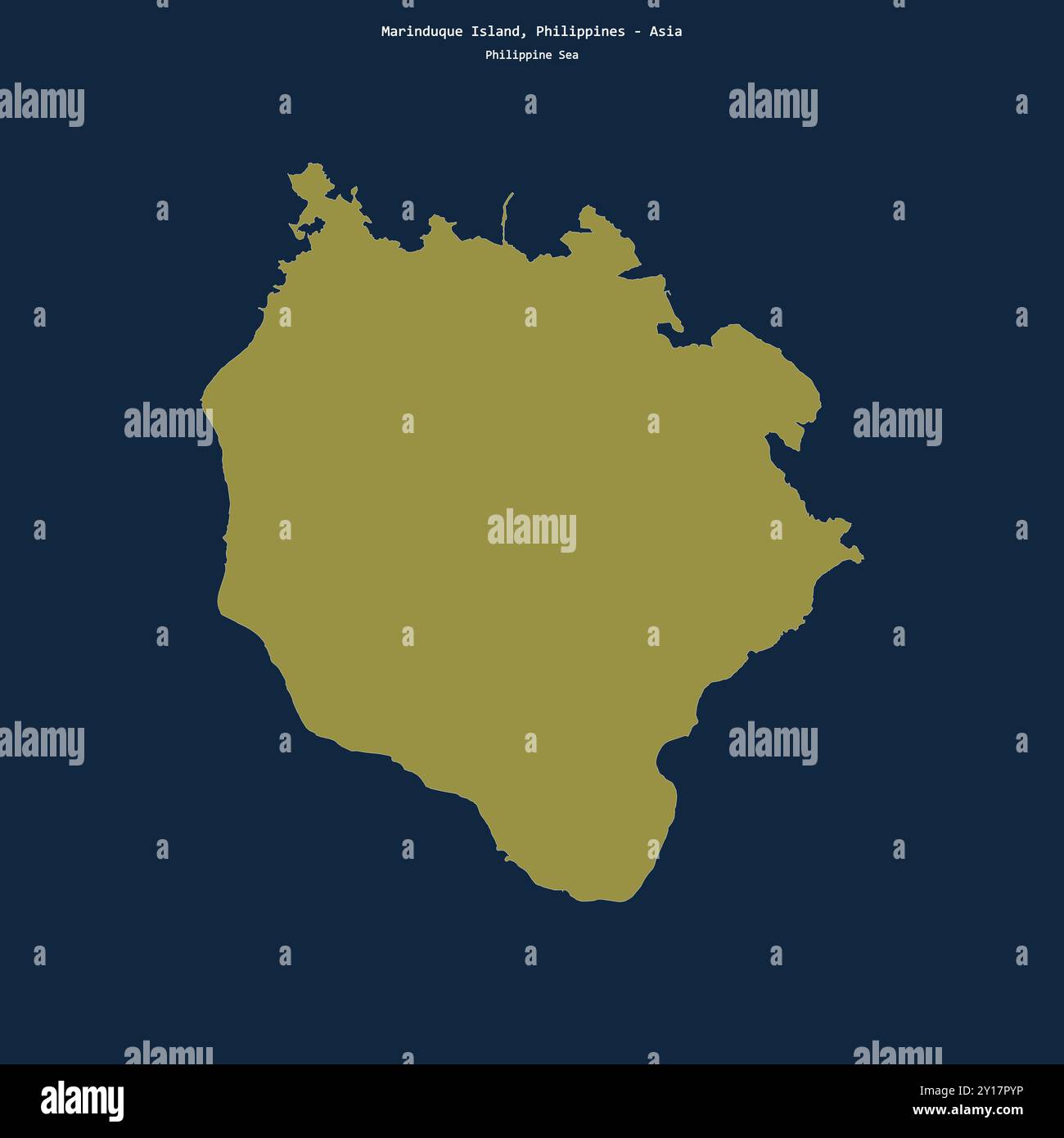 Shape of Marinduque Island in the Philippine Sea, belonging to ...