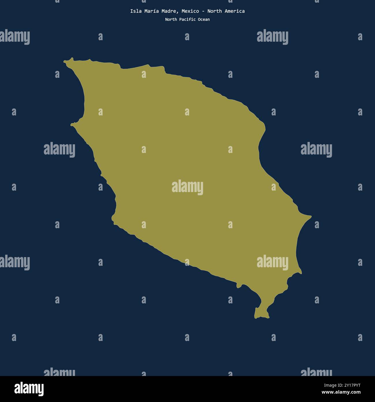 Shape of Isla Maria Madre in the North Pacific Ocean, belonging to ...